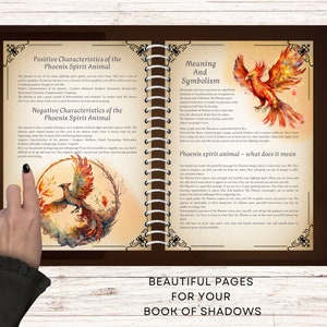 Phoenix. Sprit Animal. Beautiful Pages for Your Book of Shadows ...