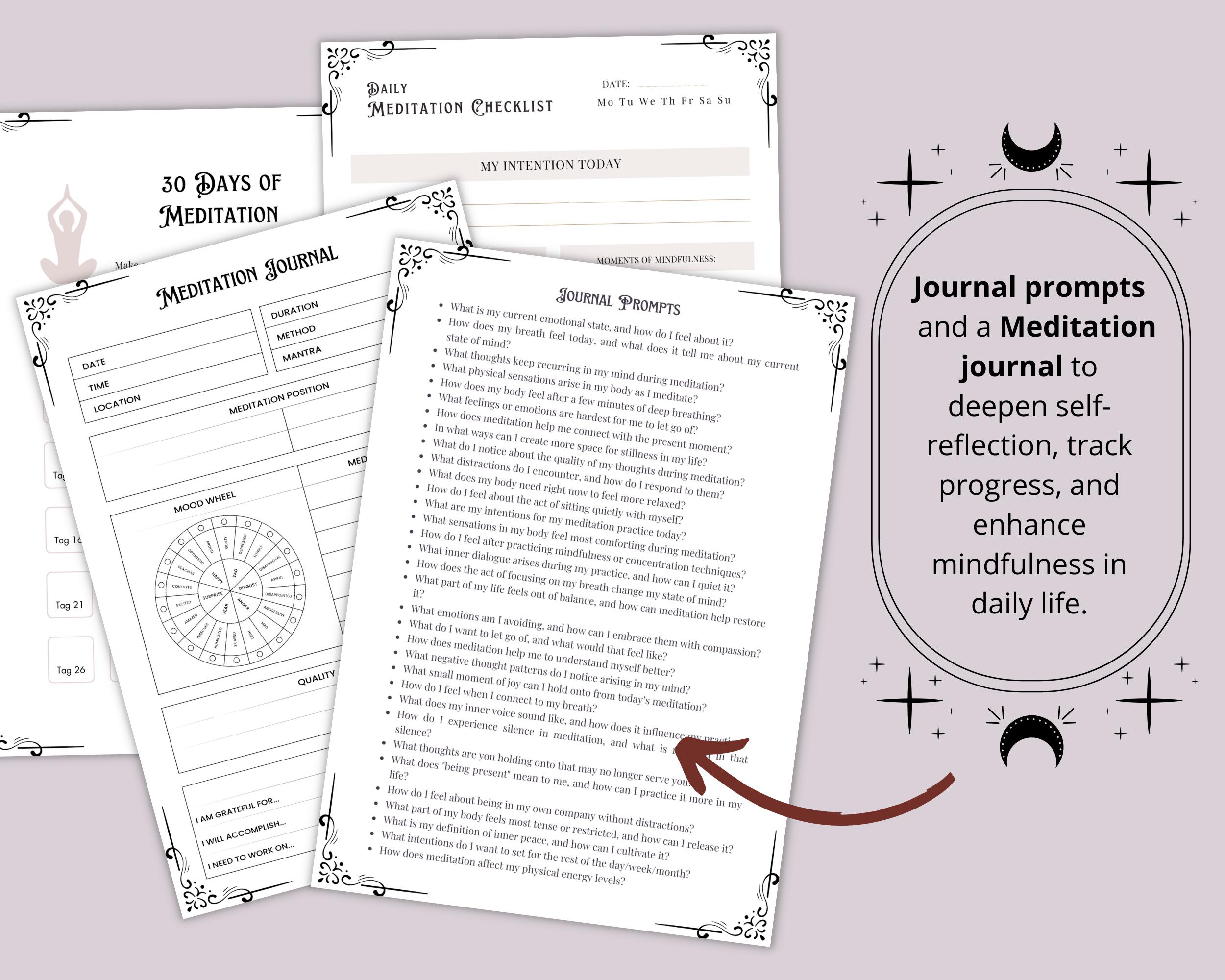 Meditation Guide. Breathing Techniques, Styles, Affirmations, Journal ...
