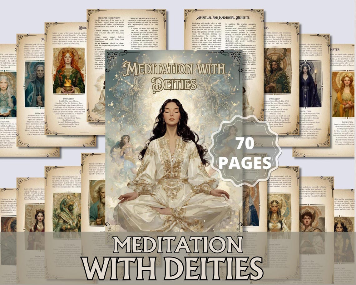 Meditation With Deities Printable Grimoire Pages – Spiritual Connection ...