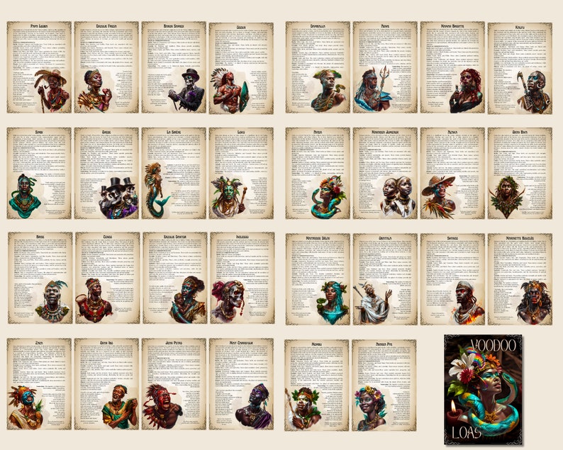 Voodoo Loas & Orishas Printable Grimoire PDF – Spirits, Deities ...