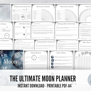 Moon Planner, Digital Download, Moon Journal - Etsy