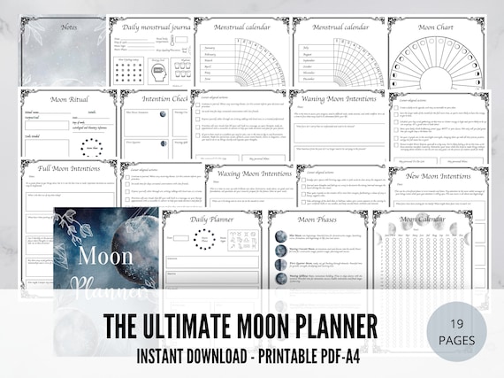 Moon Planner Digital Download Moon Journal | Etsy