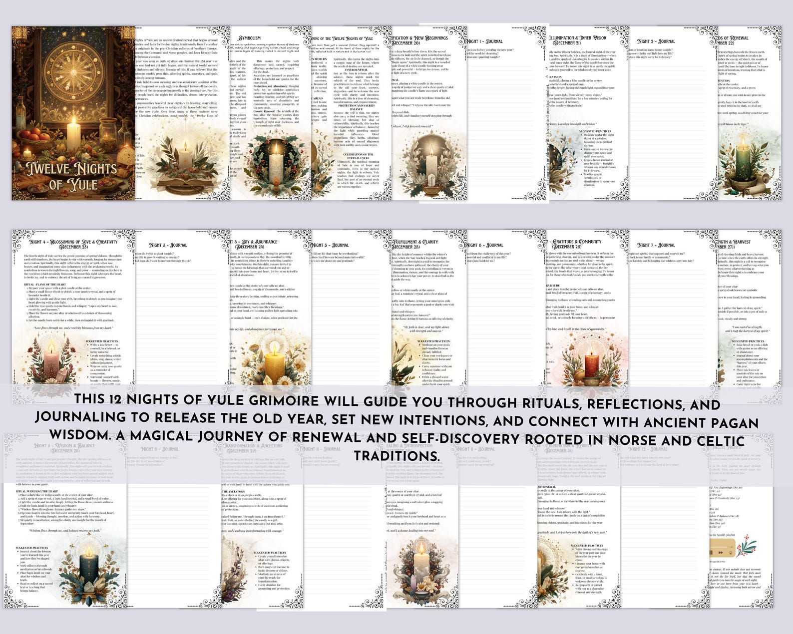 Grimoire of the Twelve Nights of Yule | Pagan Ritual Book, Witchcraft ...