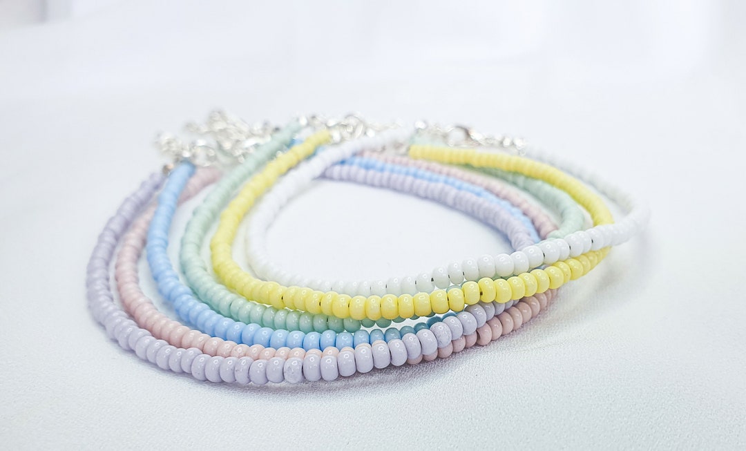 Pastel Seed Bead BRACELET SELECT ONE Kawaii Pastel Bracelet Pastel ...