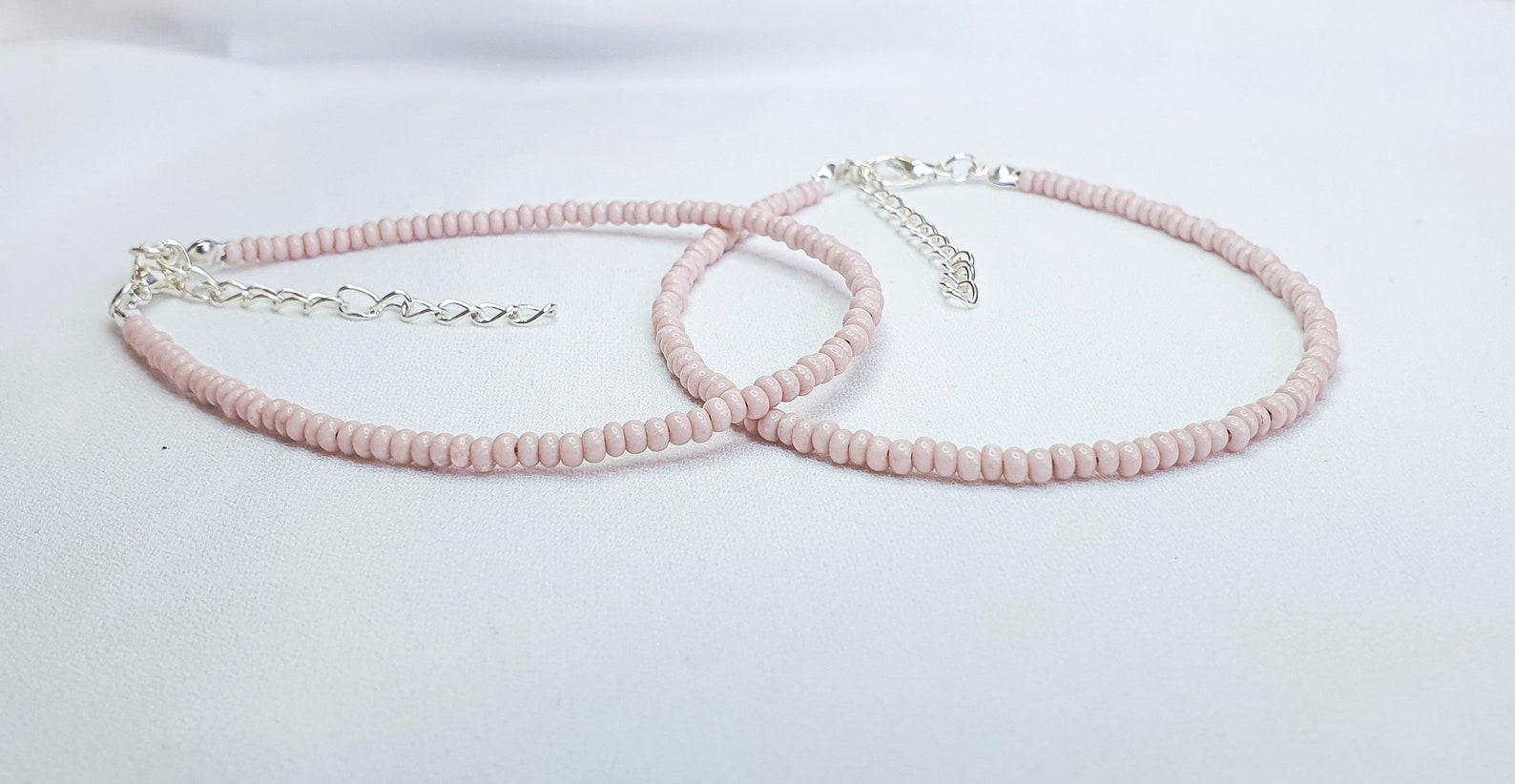 Pink Pastel Seed Bead ANKLET Pink Pastel Anklet Pastel | Etsy