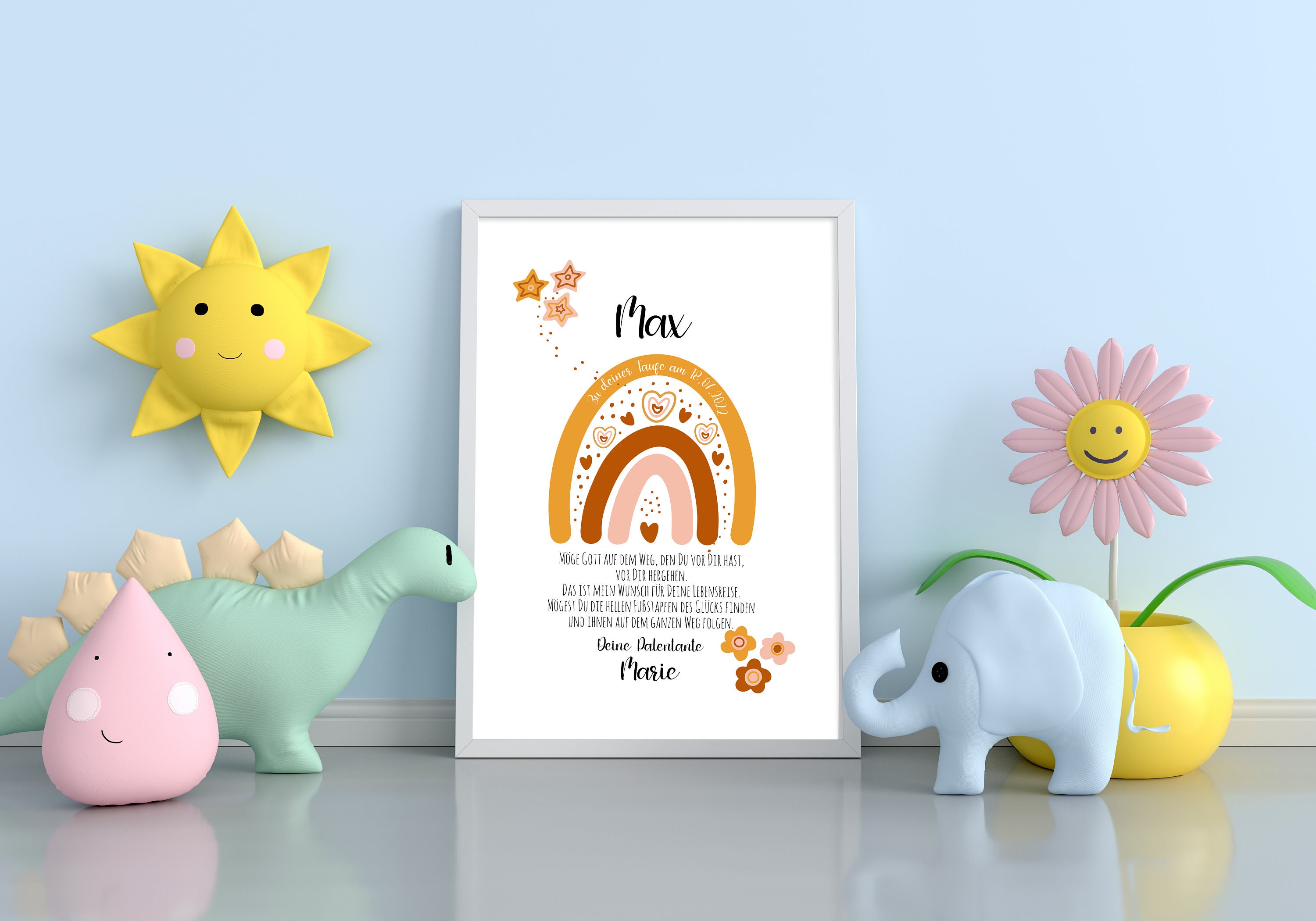 Personalized Sponsorship Letter | Godchild | Christening Gift Poster ...