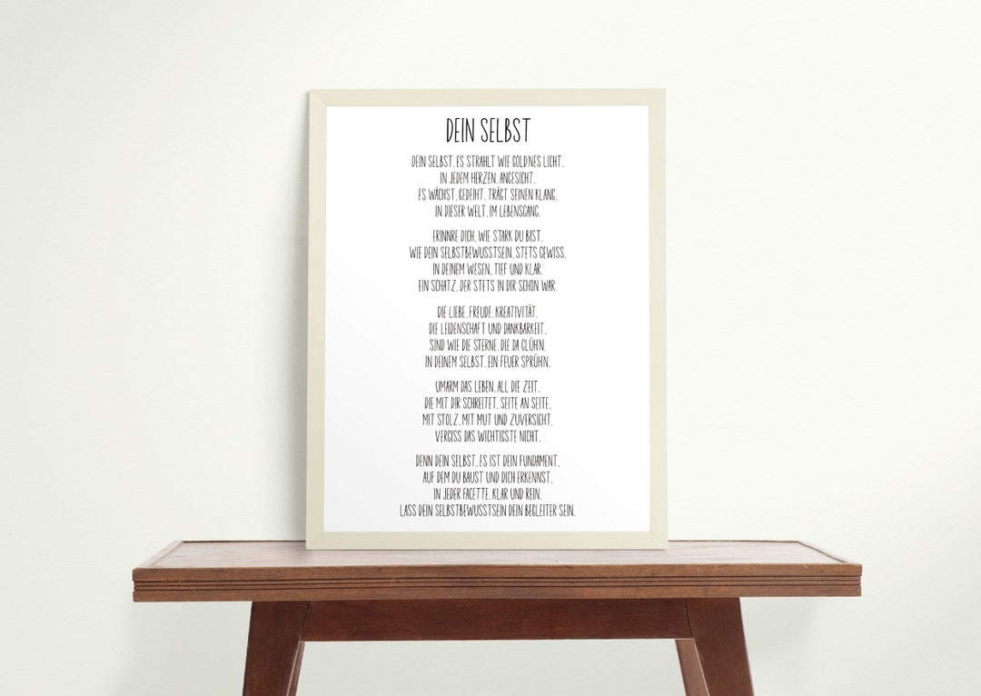 Inspirational Poem Poster for Self Confidence and Personal Development ...