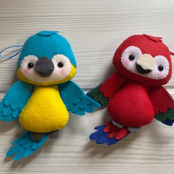 Felt Parrot - Etsy