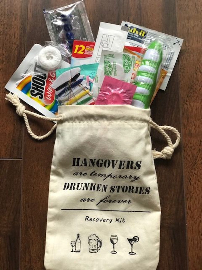 Hangover Recovery Kit with Supplies Weddings Birthdays | Etsy