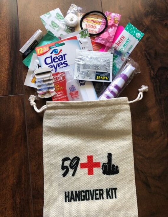 60th Birthday Party Hangover Recovery Kit With Supplies - Etsy