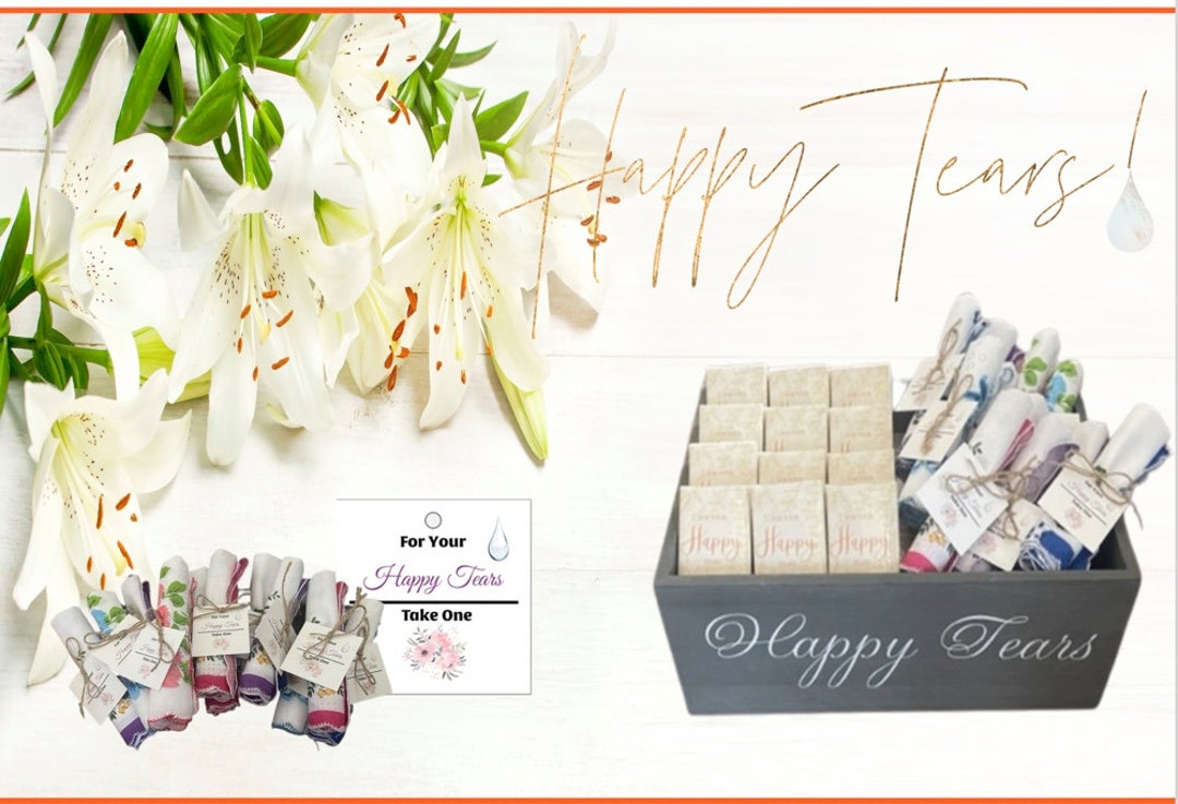 Wedding Tissues, Wedding Handkerchief, for Your Happy Tears, Tissue ...