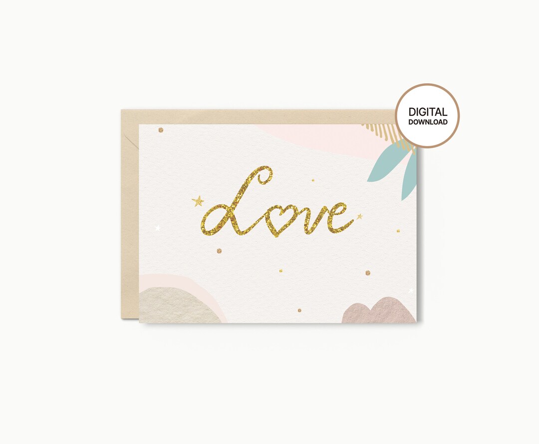 Love Cards, Digital Download, Downloadable Card, Printable Greeting ...
