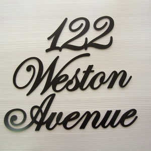 Script Address Sign, Script House Numbers,custom House Numbers Sign ...