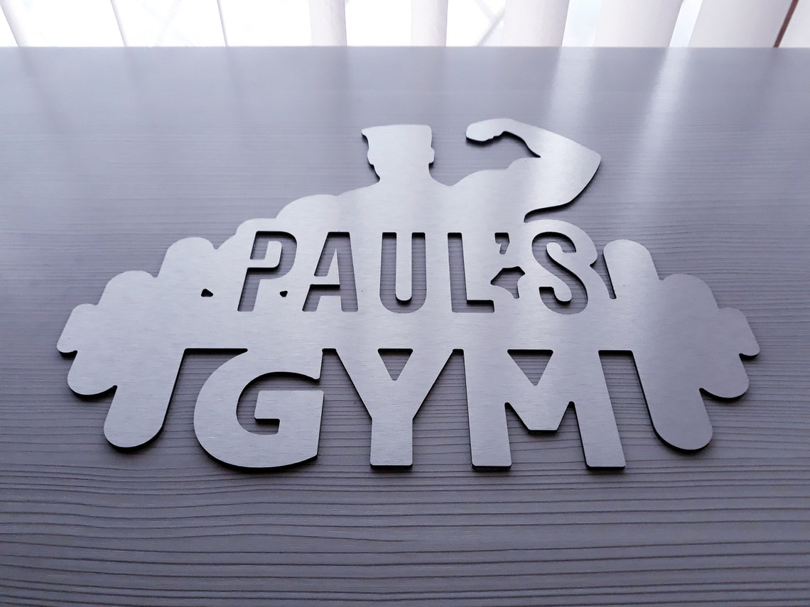 Custom Gym Signpersonalized Home Gym Signcustom Metal Gym - Etsy