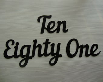 Script House Numbers & Street Sign, Cursive Home Address Sign - Etsy