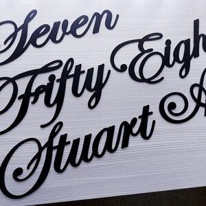 Script Address Sign Metal,garage Address Script,script House Numbers ...