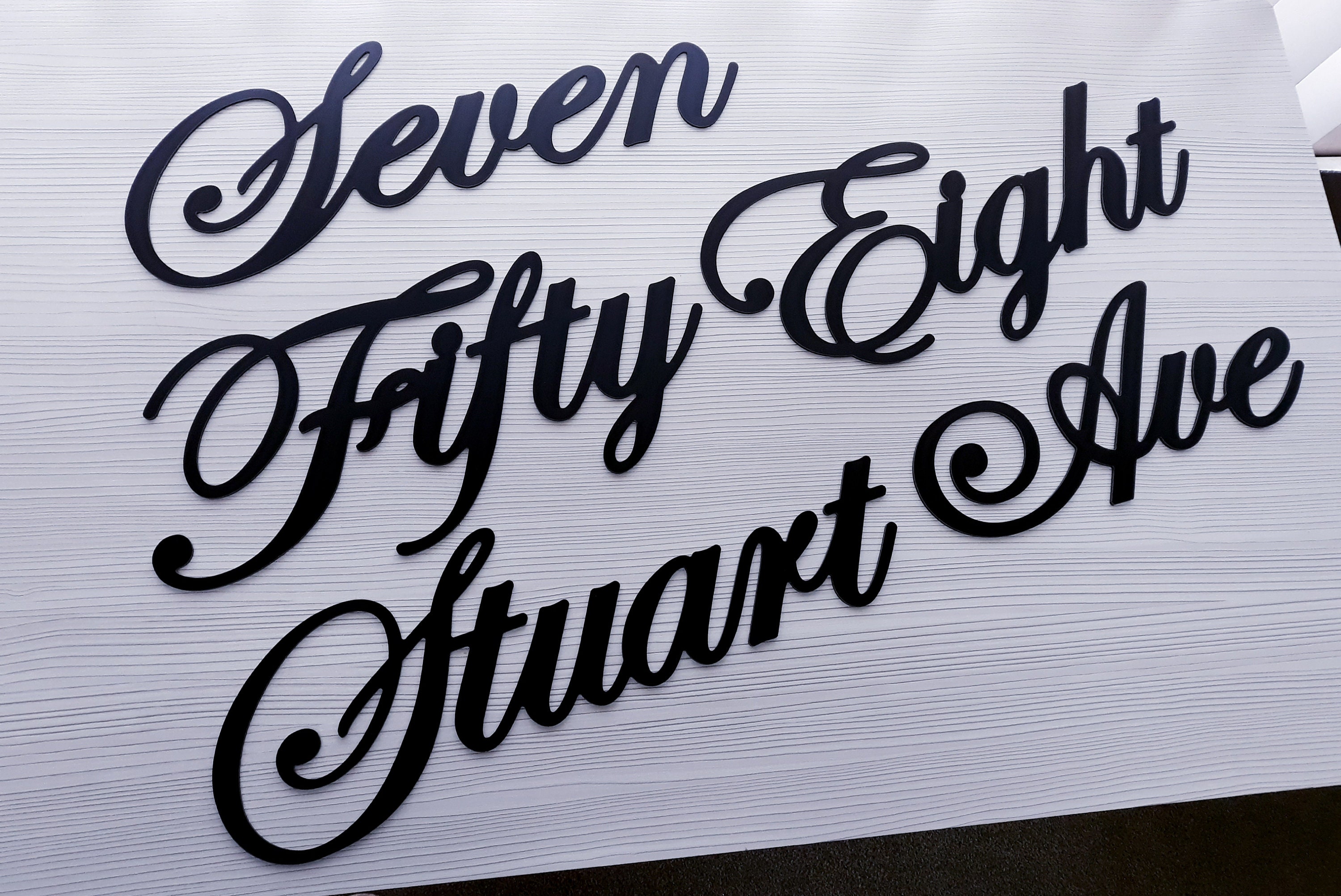 Script Address Sign Metal,garage Address Script,script House Numbers ...