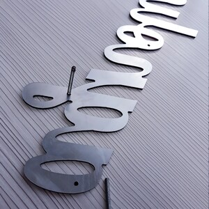 Script Address Sign Metalgarage Address Scriptscript House - Etsy