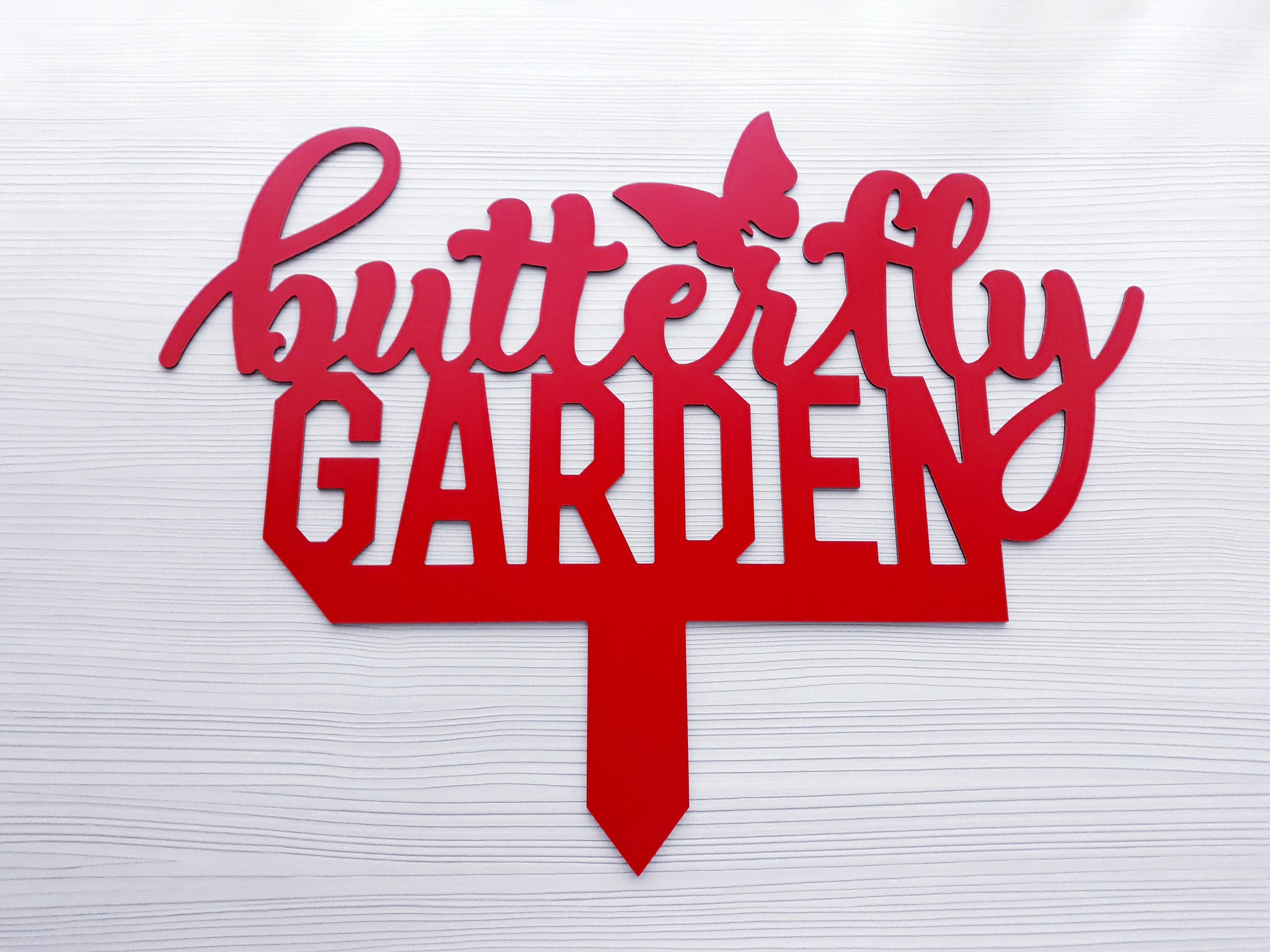 Butterfly Garden Metal Sign Metal Butterfly Garden Signs | Etsy