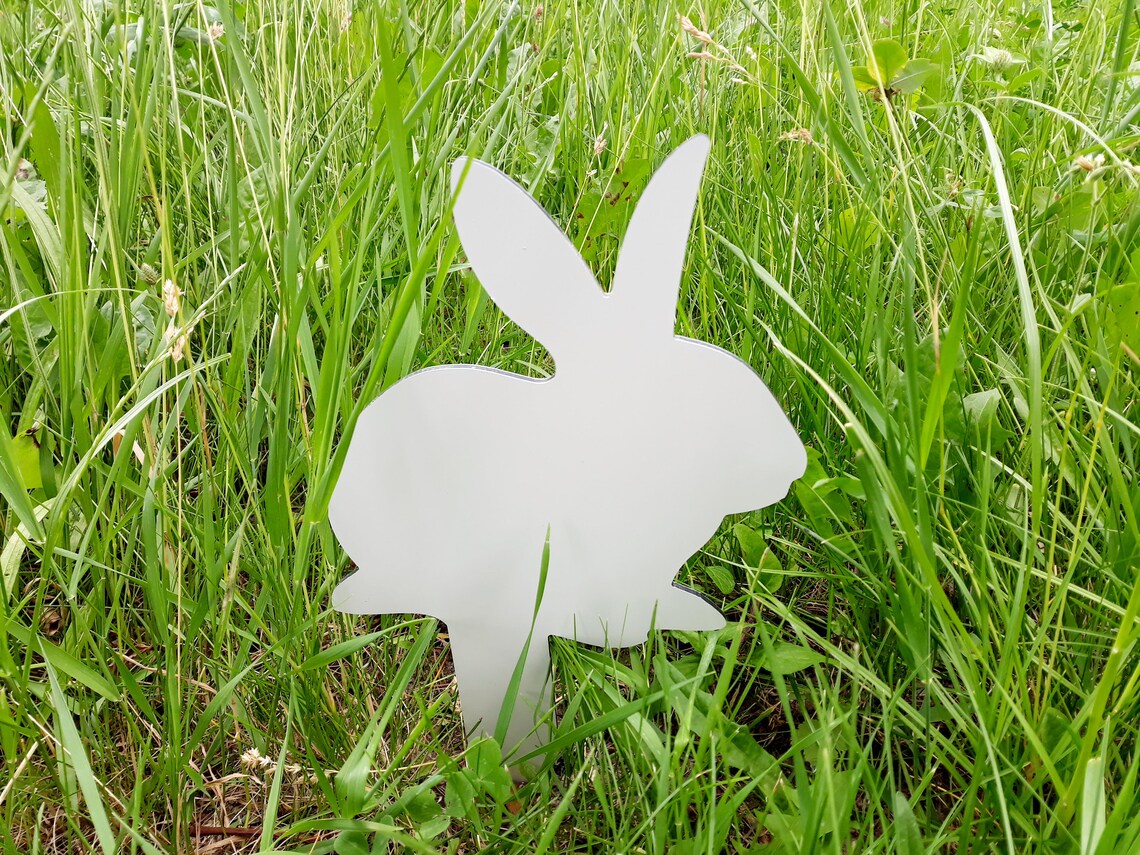 Rabbit Metal Garden Metal Sign Little Rabbit Rabbit Garden | Etsy