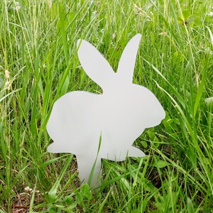 Rabbit Metal, Garden Metal Sign Little Rabbit, Rabbit Garden Decor ...