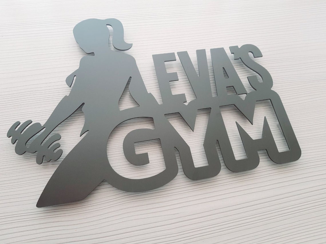 Custom Gym Sign Girl woman Personalized Home Gym SignCustom | Etsy