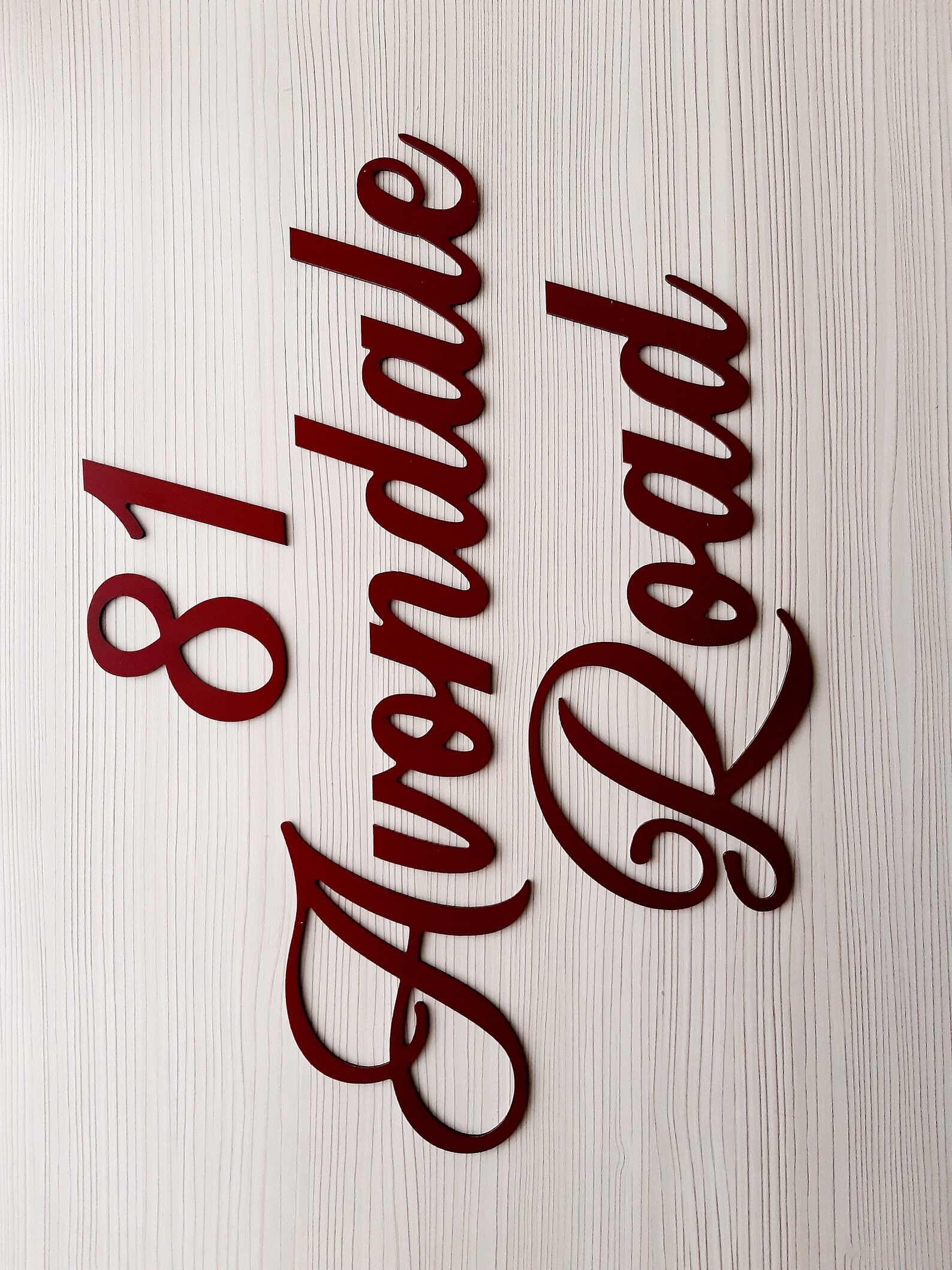 Script Address Sign MetalScript house numbersCustom house | Etsy