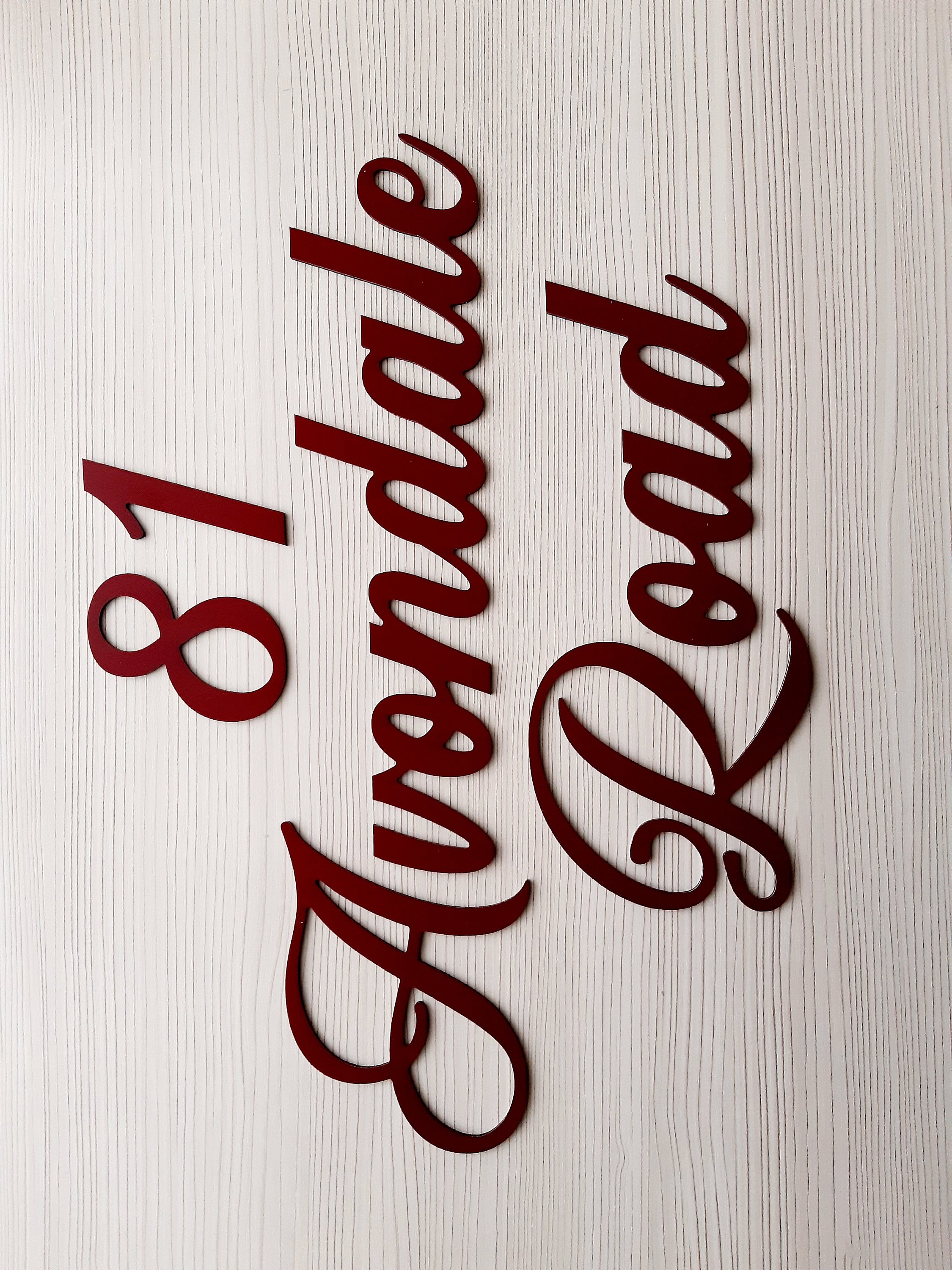 Script Address Sign MetalScript house numbersCustom house | Etsy