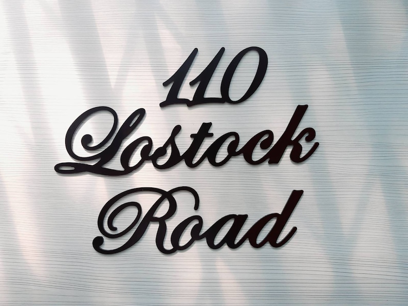 Script Address Sign script House Numbers Custom House - Etsy