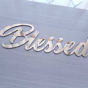 Blessed Sign Metal Silver or Gold Mirror,blessed Sings House Decor,wall ...