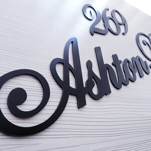 Script Address Sign Metal,script House Numbers,custom House Numbers ...