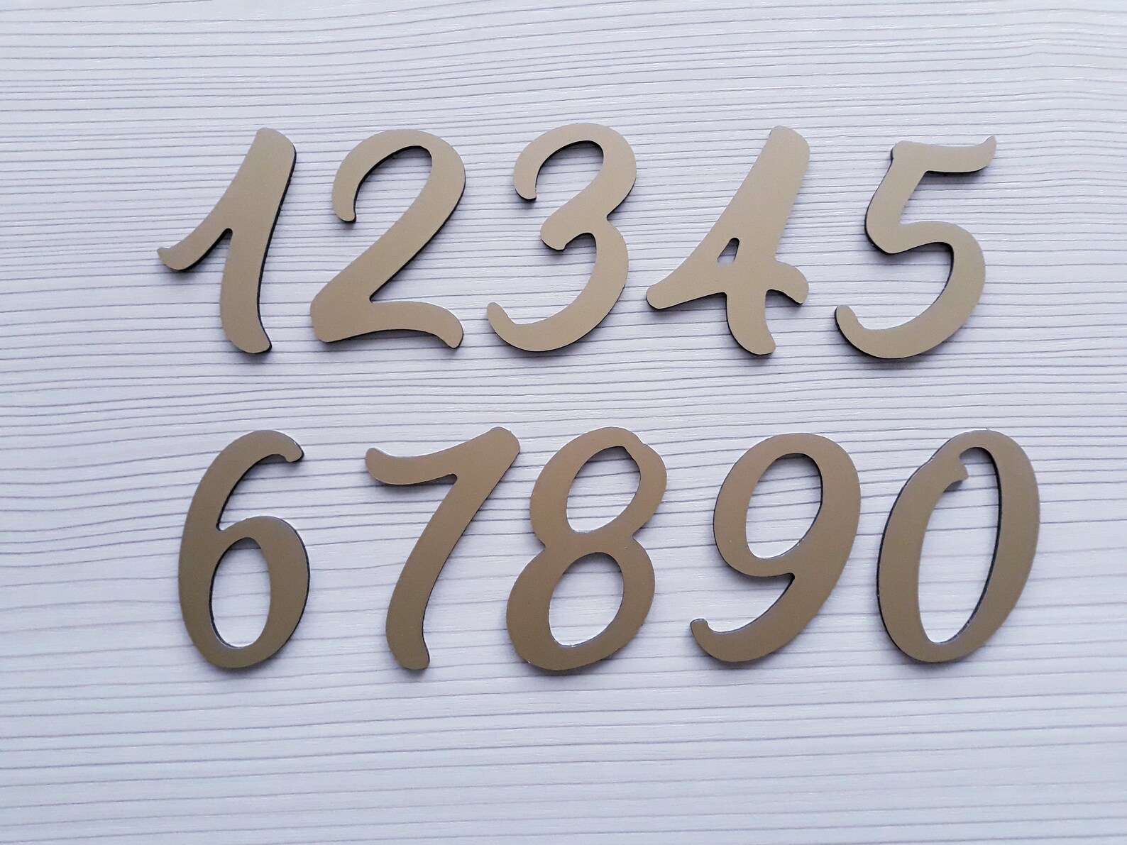 Metal House Numbers Script House Number Sign Metal Aluminum | Etsy