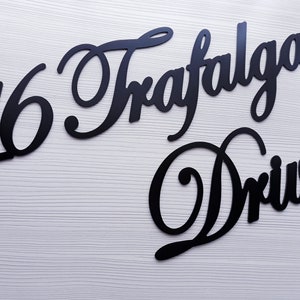 Script Address Sign Metal,script House Numbers,custom House Numbers ...