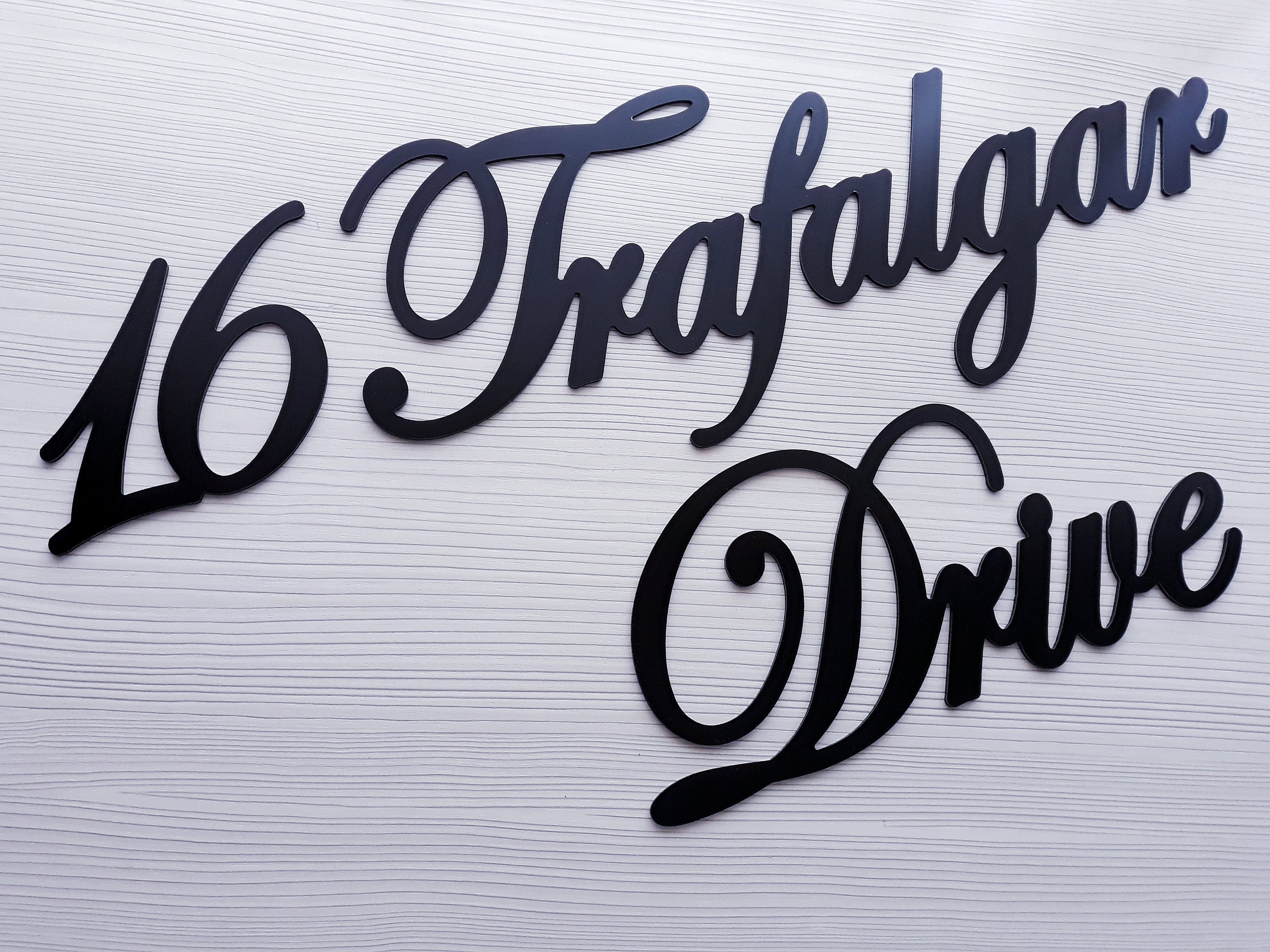 Script Address Sign Metal,script House Numbers,custom House Numbers ...