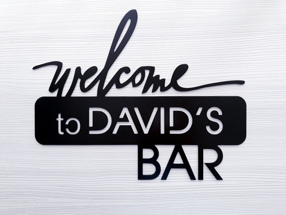 Custom Name Bar Sign Metalname Bar Sings House Decorwall | Etsy