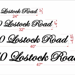 Script Address Sign ,script House Numbers, Custom House Numbers Sign ...
