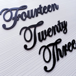 Script Address Sign Metal,script House Numbers,custom House Numbers ...