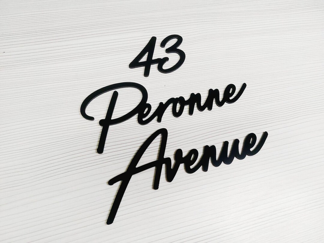 Script Address Sign ,script House Numbers, Custom House Numbers Sign ...