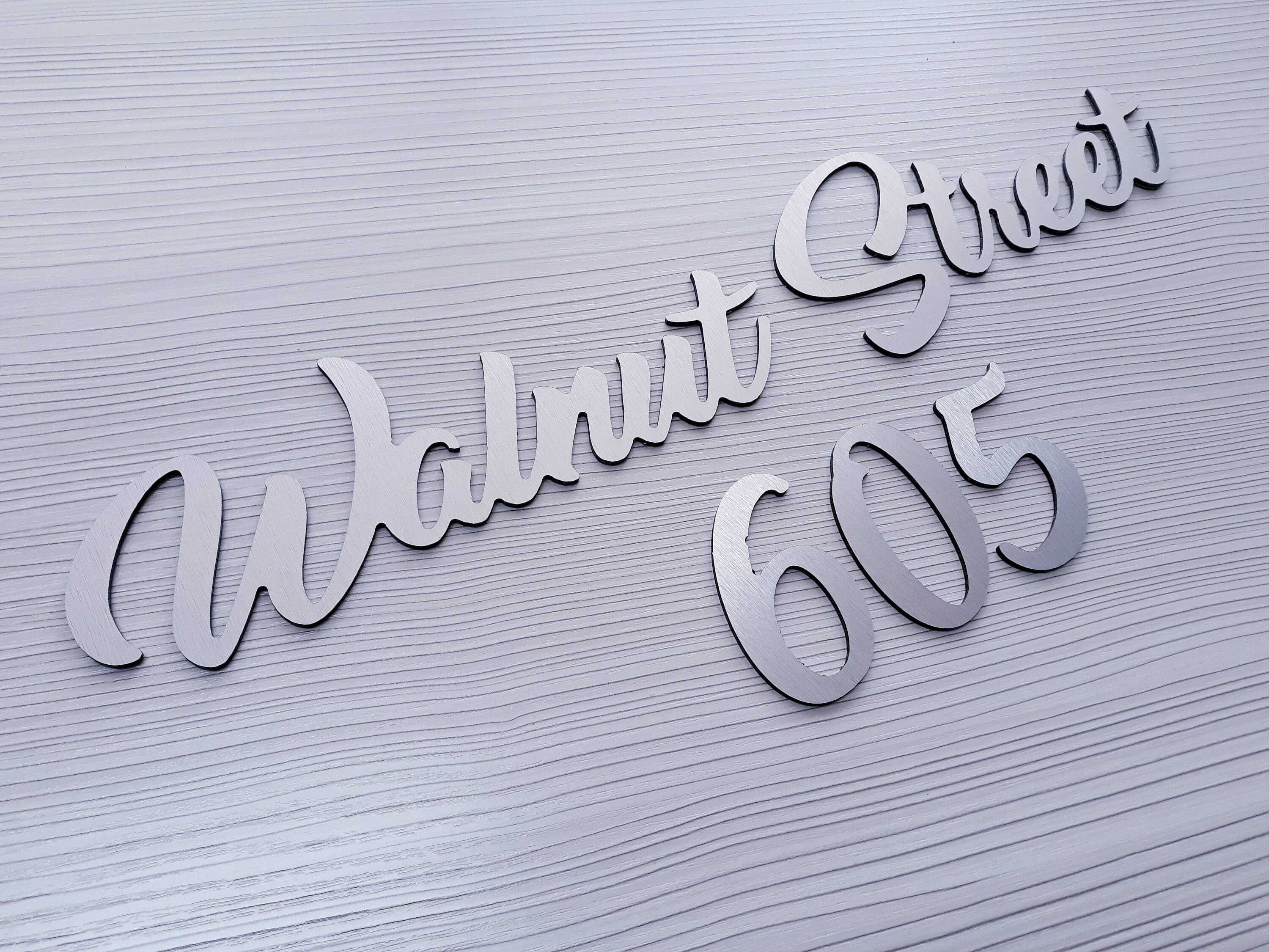 Script Address Sign Metal Custom House Numbers Sign Cursive | Etsy