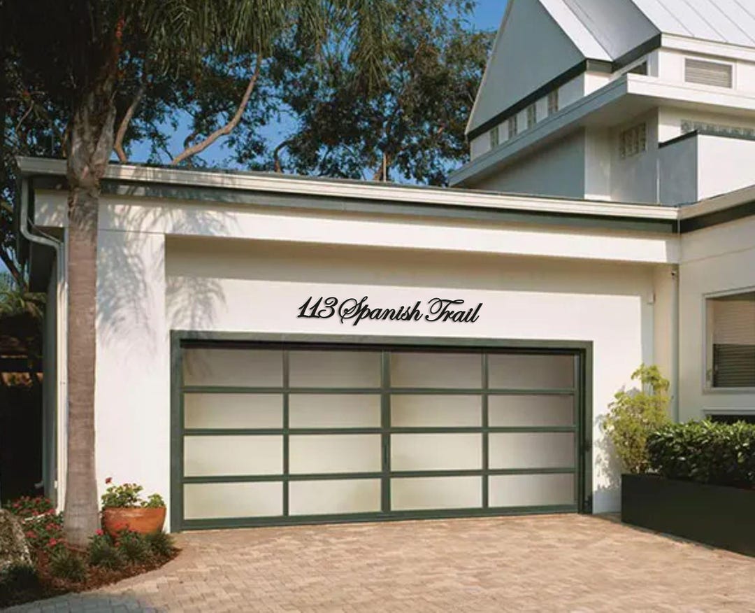 Script Address Sign, Modern Script House Numbers, Custom House Numbers ...