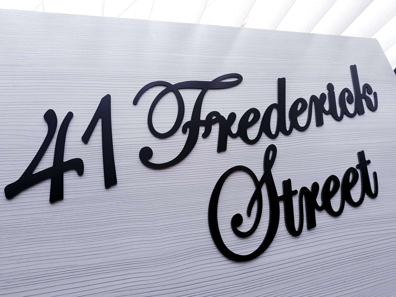 Script Address Sign MetalScript house numbersCustom house | Etsy