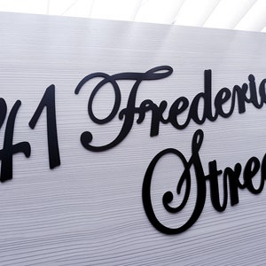 Script Address Sign Metal,script House Numbers,custom House Numbers ...