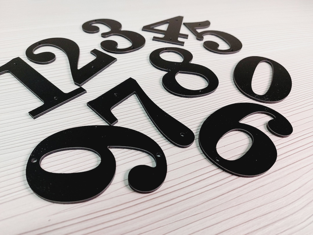 House Numbers Address Sign Black House Numbers House - Etsy