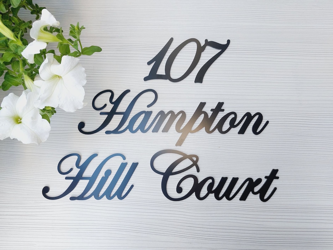 Script Address Sign ,script House Numbers, Custom House Numbers Sign ...