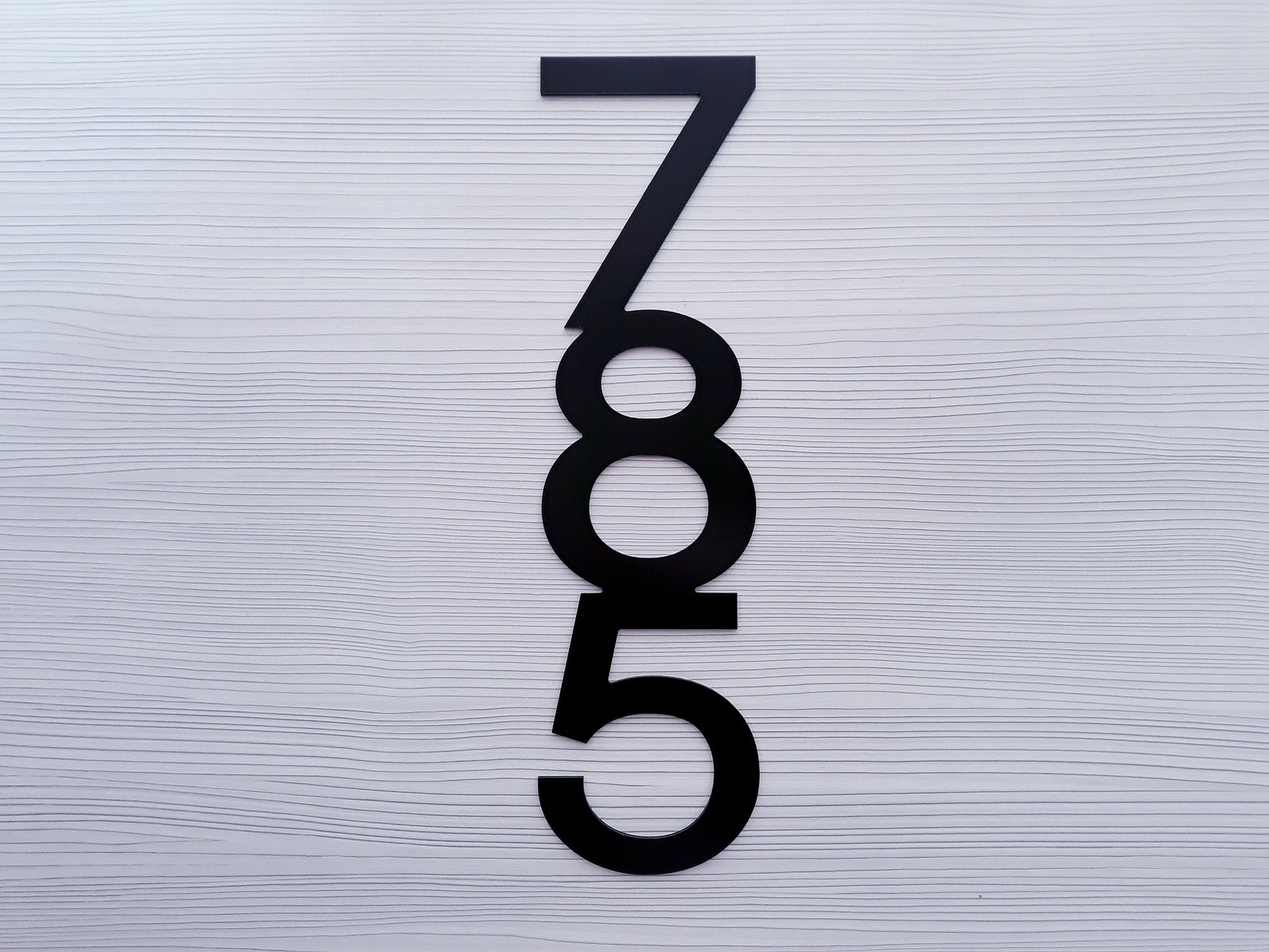 Modern Vertical House Number Sign, Aluminum Composite Address Plaque - Etsy