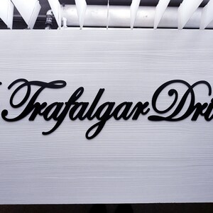 Script Address Sign Metal,script House Numbers,custom House Numbers ...