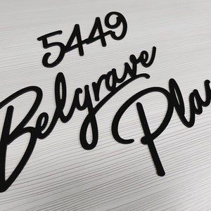 Script Address Sign ,script House Numbers, Custom House Numbers Sign ...