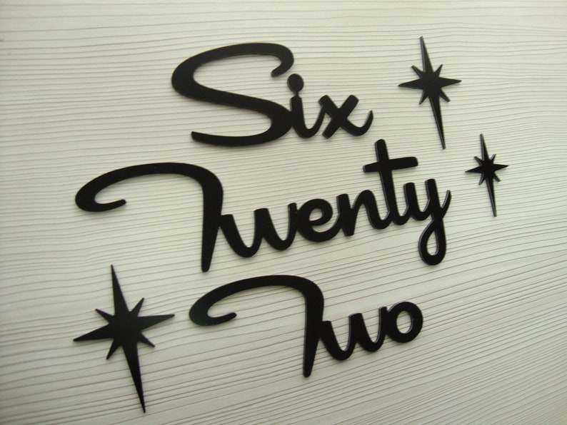 Mid Century House Numbers Mcm House Numbers Retro House - Etsy