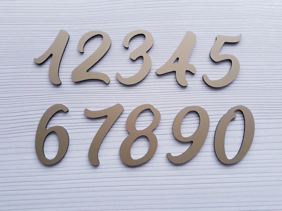 Metal House Numbers Script, House Number Sign, Metal Aluminum Address ...