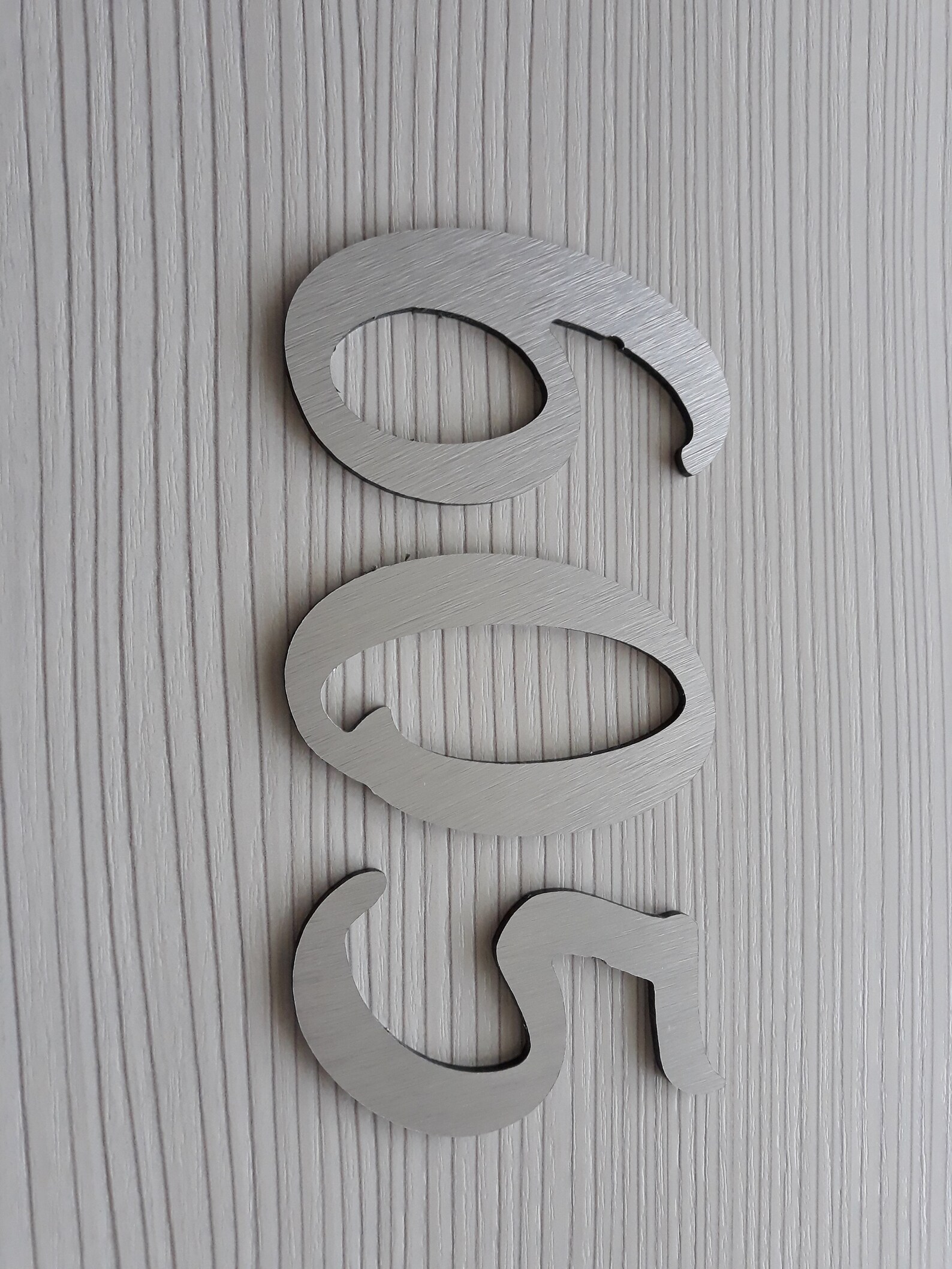 Metal House Numbers Script House Number Sign Metal Aluminum | Etsy